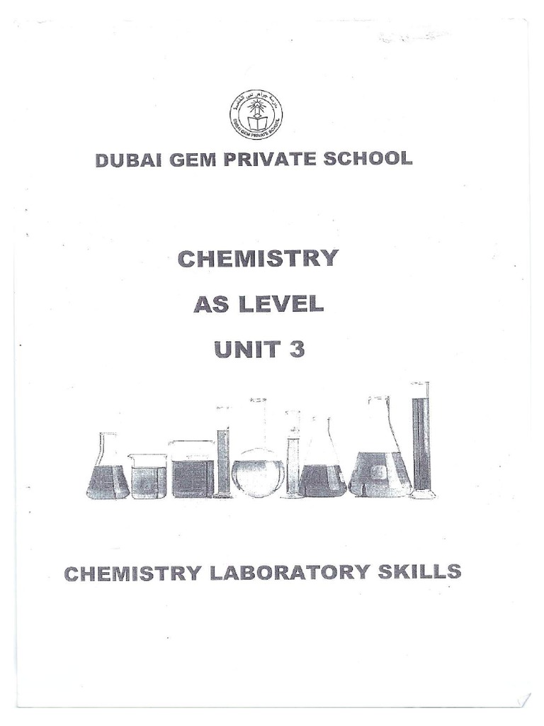 CHEMISTRY - AS LEVEL - UNIT 3-Compressed | PDF