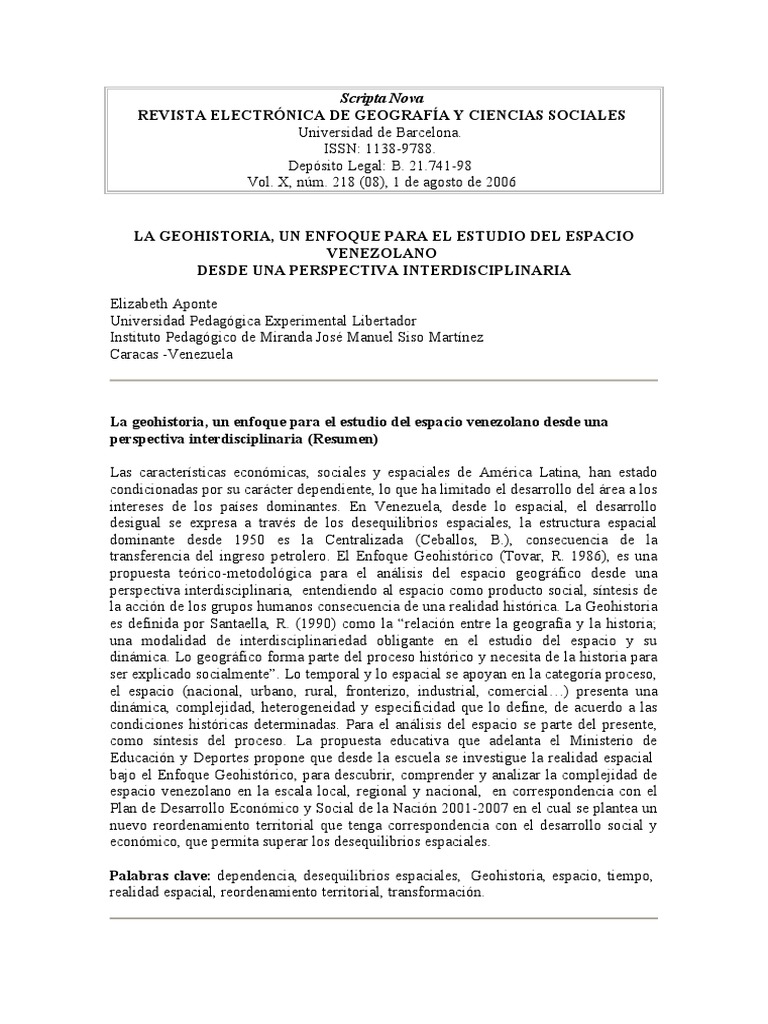 Geohistoria Un Enfoque Espacio Venezolano | PDF | Venezuela | Geografía