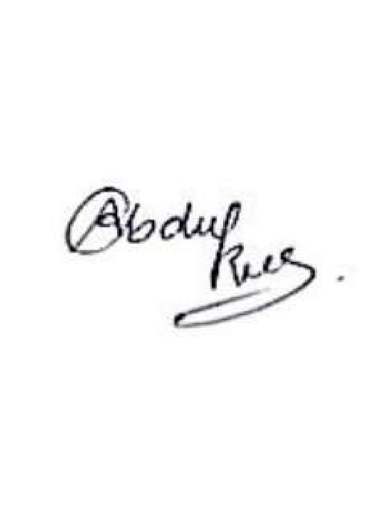 Abdul Rehman Signature | PDF