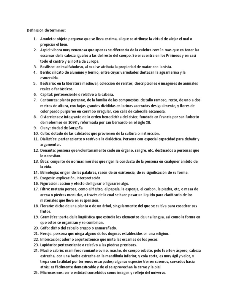 Definicion de Terminos | PDF