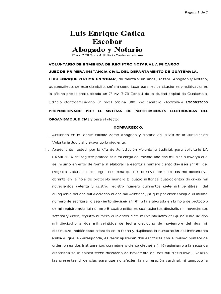 Memorial de Enmienda Al Protocolo | PDF | Gobierno | Justicia