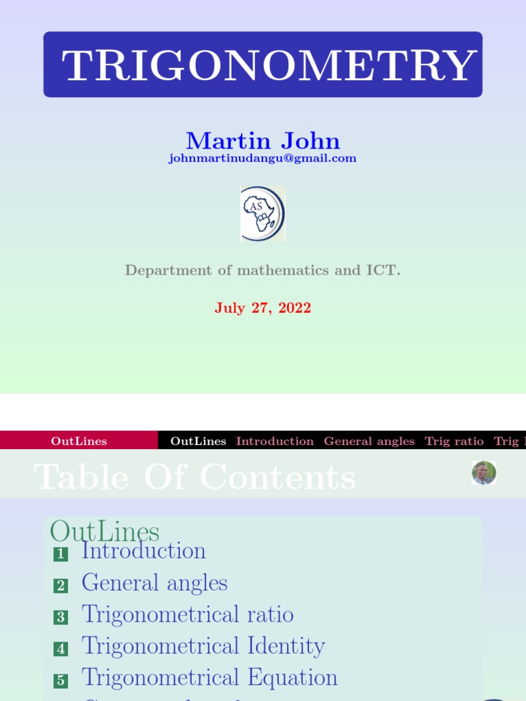 Trigonometry | PDF | Trigonometry | Trigonometric Functions