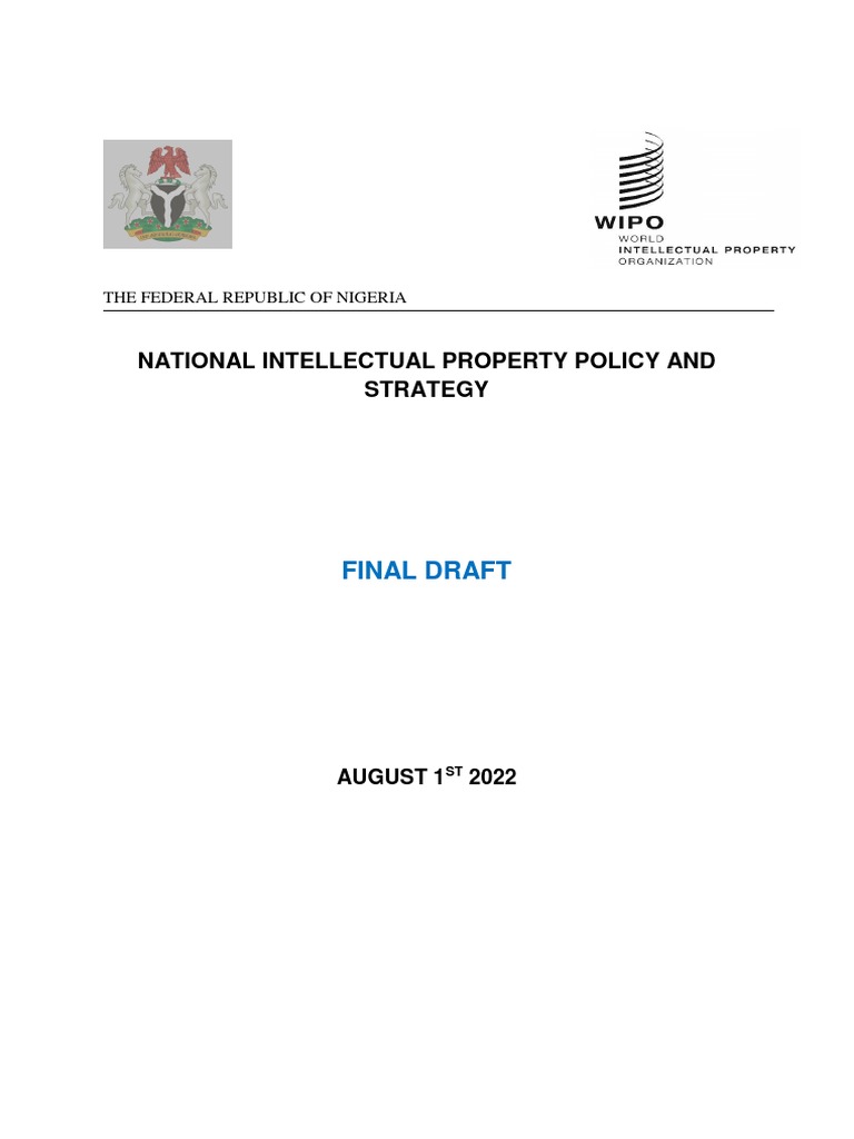 National Intellectual Property Policy & Strategy | PDF | Intellectual ...