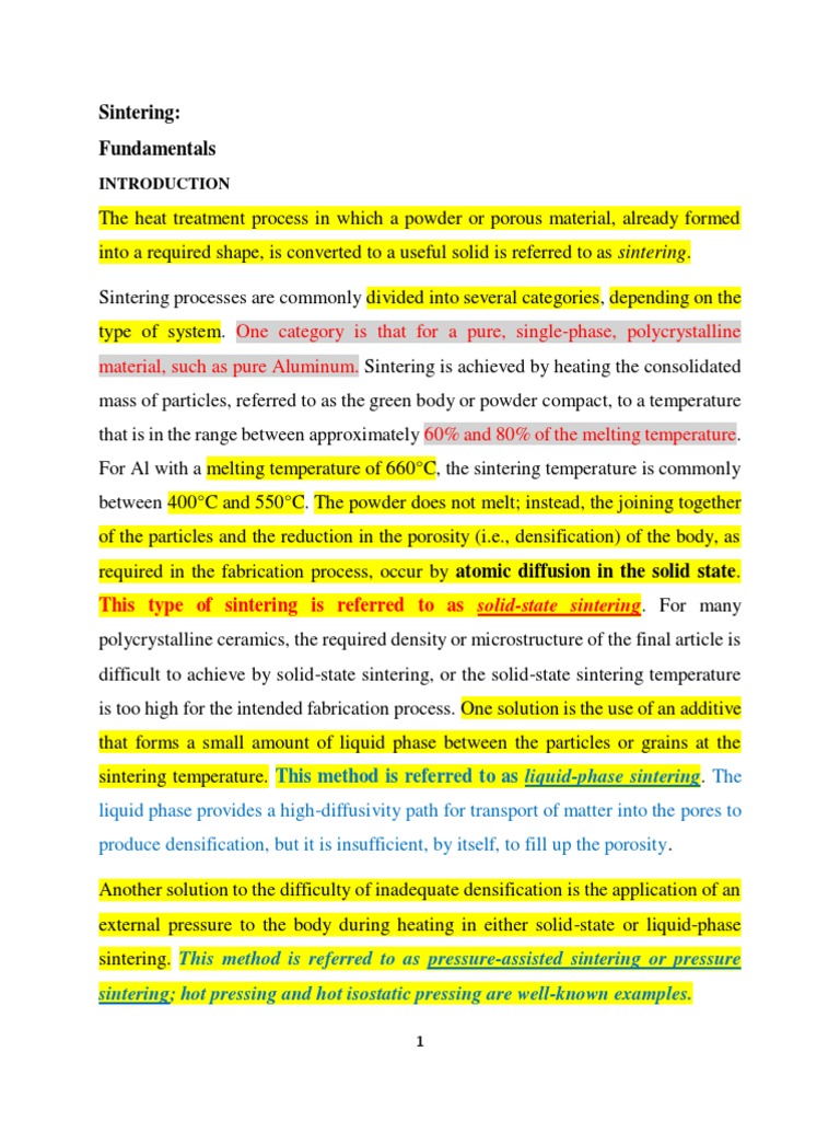 Sintering Modified Pdf Sintering Diffusion