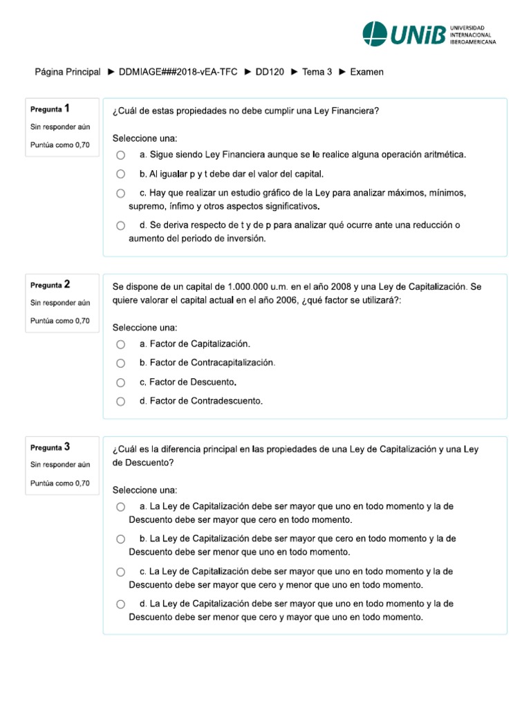 Examen Matema Financiera | PDF