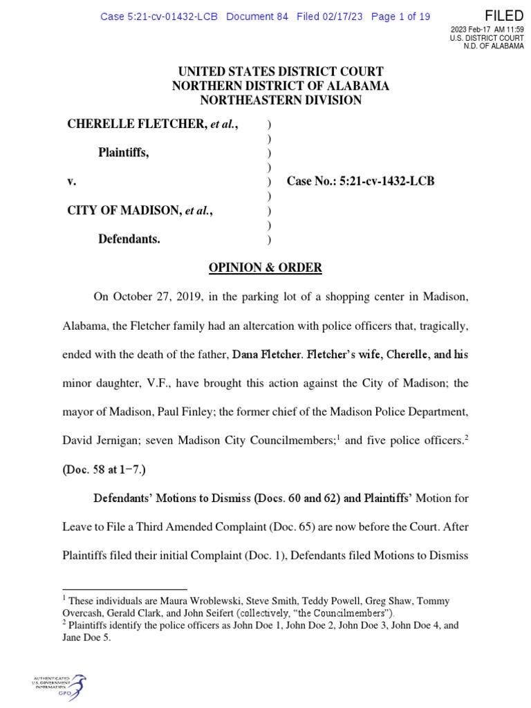 Madison Police Shooting Case Summary | PDF | Complaint | Pleading