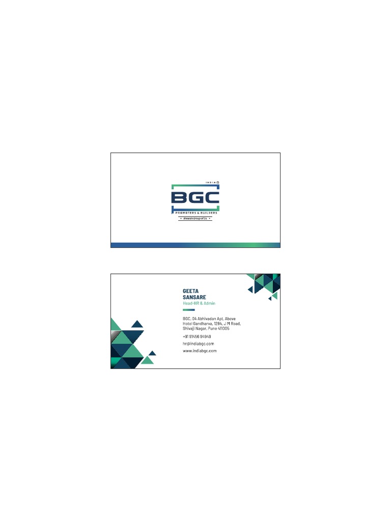 Visiting Card BGC | PDF