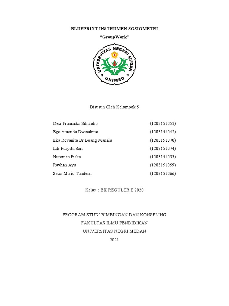 Blueprint Instrumen Sosiometri "Groupwork" | PDF