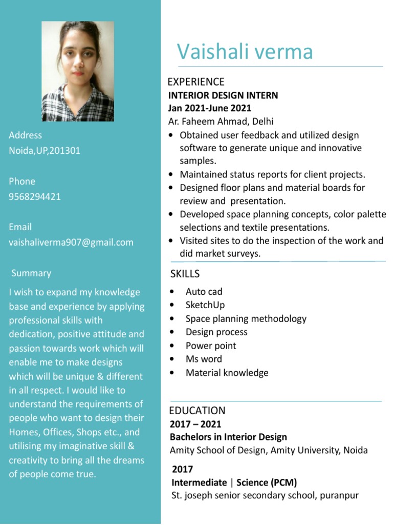 Vaishali Verma Resume | PDF
