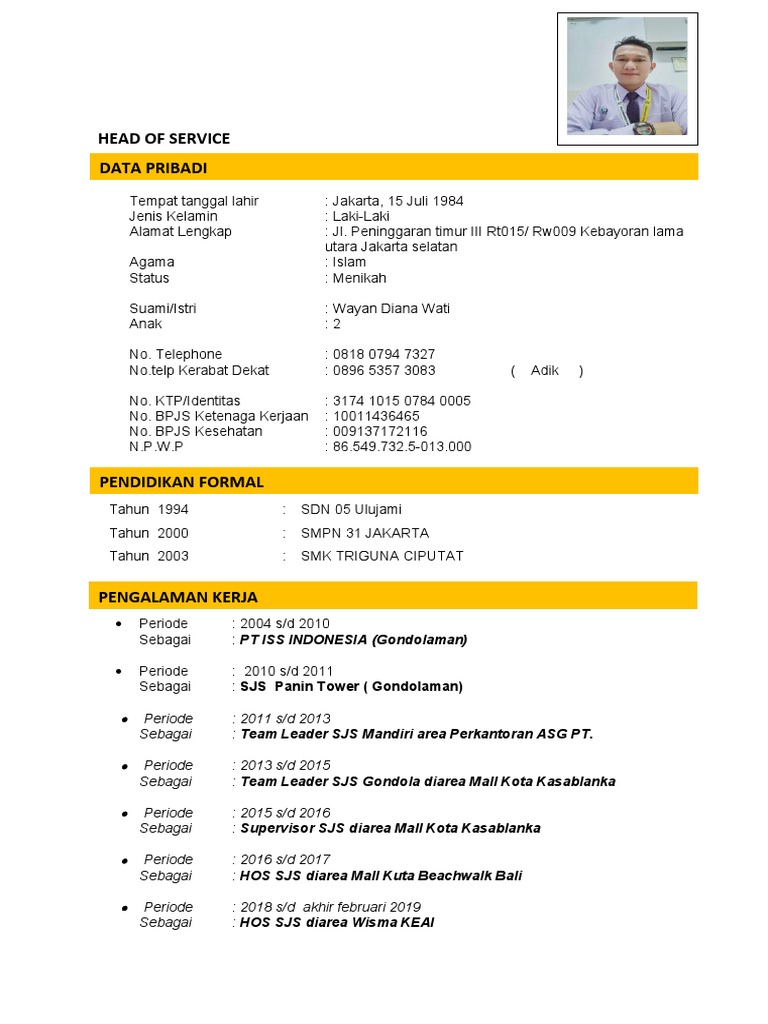 CV Ahmad Sofyan-1 | PDF