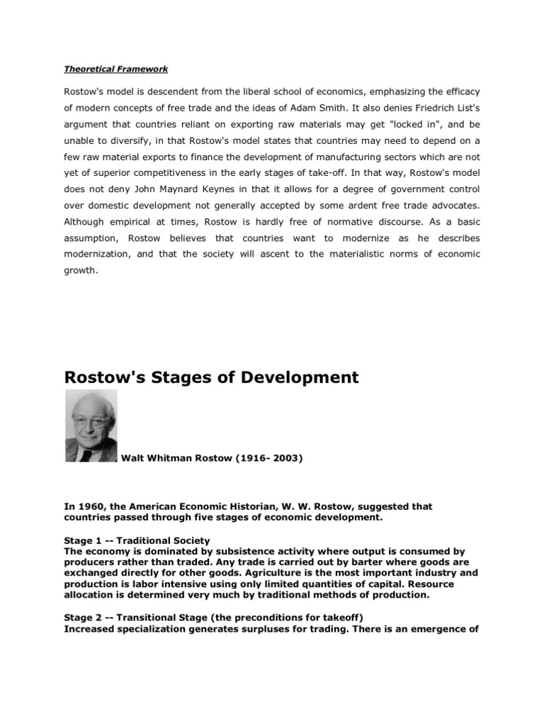 Rostow | PDF | Development Economics | Economic Growth