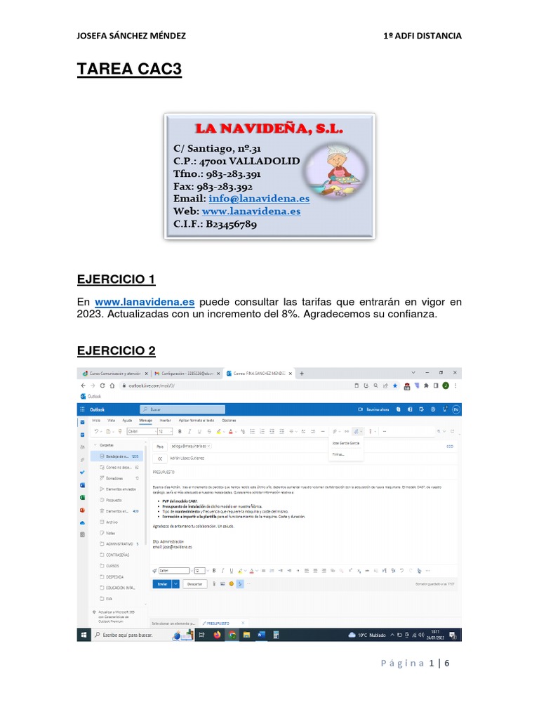 Sanchez Mendez Josefa CAC3 Tarea | PDF