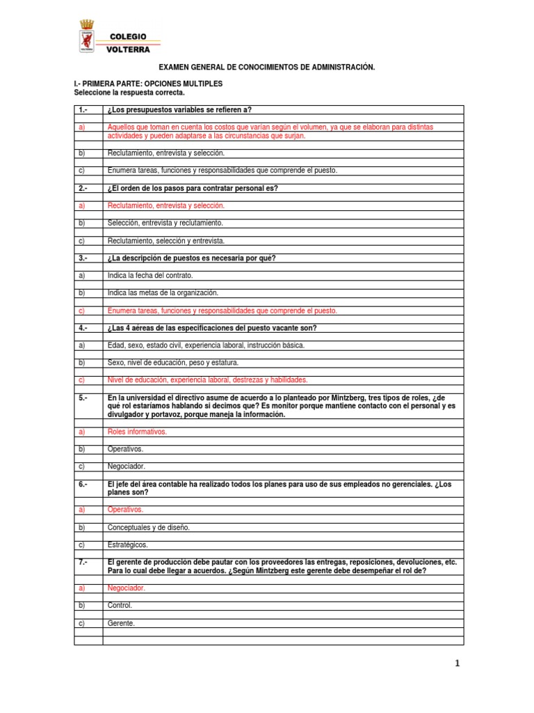 Examen General de Conocimientos de Administración y Mercadotrecnia | PDF | Marketing | Producto ...