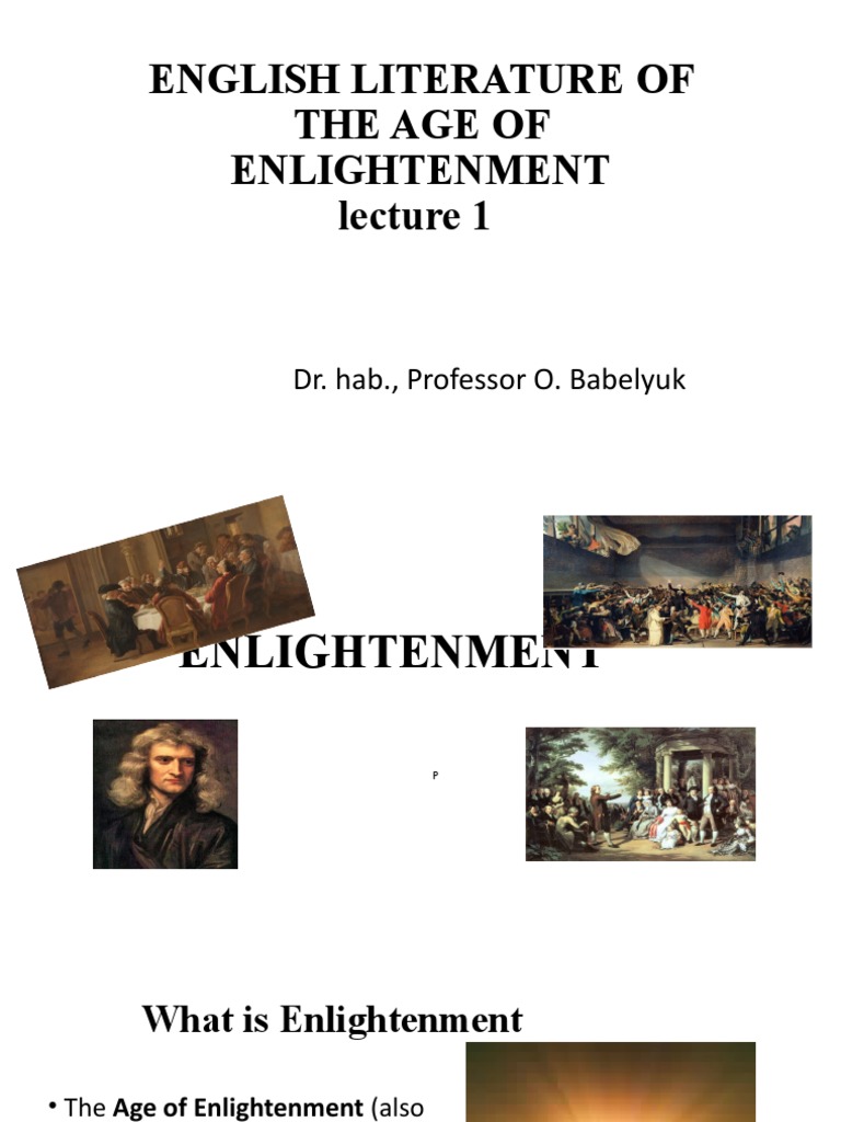 LECTURE 1 (2) The Age of Enlightenment | PDF | Age Of Enlightenment ...