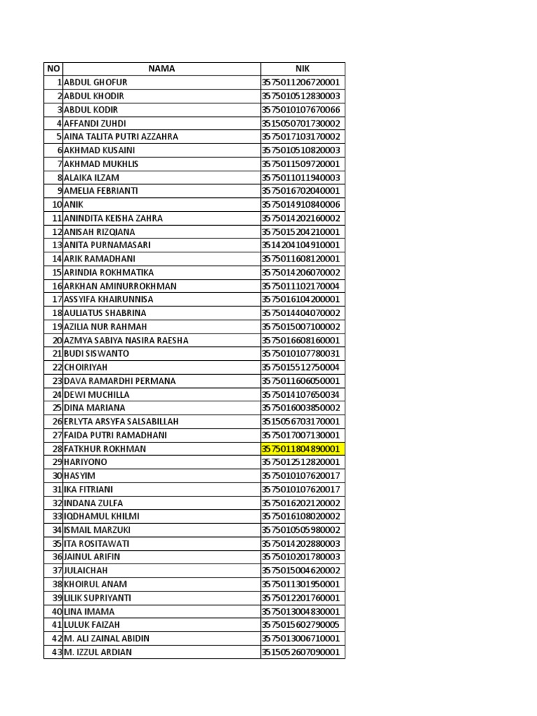 Data Kunjungan | PDF