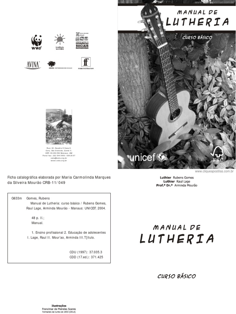 (Cliqueapostilas - Com.br) Manual de Lutheria | PDF | Violão clássico | Madeira