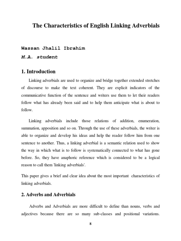 Conjunctions and Linking Adverbials | PDF | Adverb | Part Of Speech