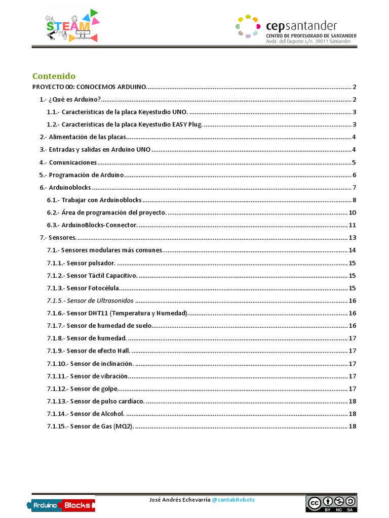 Proyecto 00 Conocemos Arduino. | PDF | Arduino | Entorno de desarrollo integrado