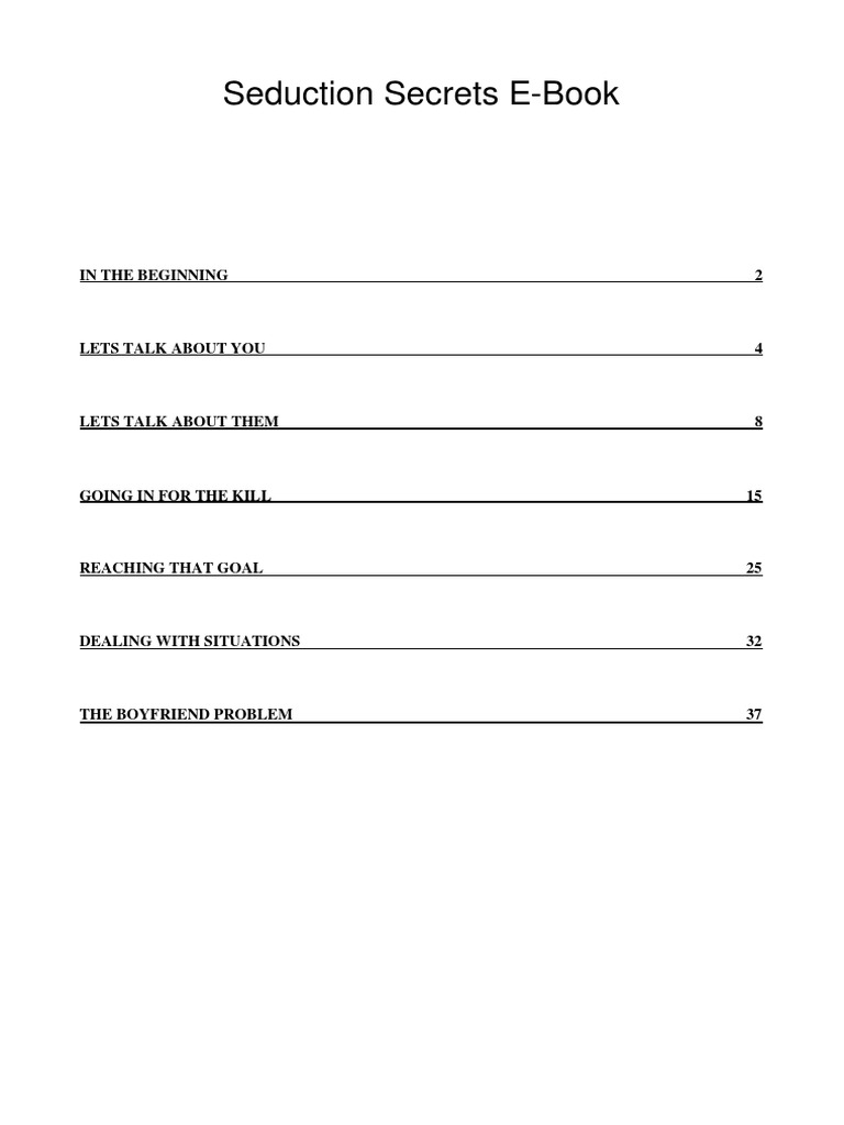 Seduction Secrets | Download Free PDF | Body Language | Thought