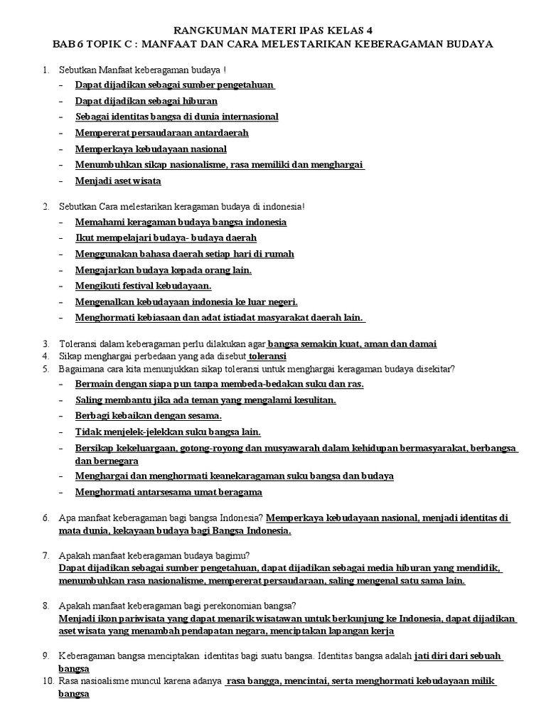 Materi Ipas 6 Topik C | PDF