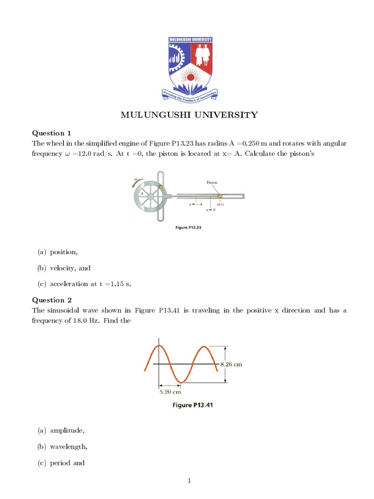 Tutorial - Sheet 3 | PDF | Waves | Tension (Physics)