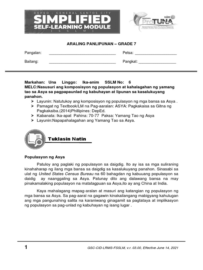 Ap 7 SSLM Q1 W7 8 | PDF