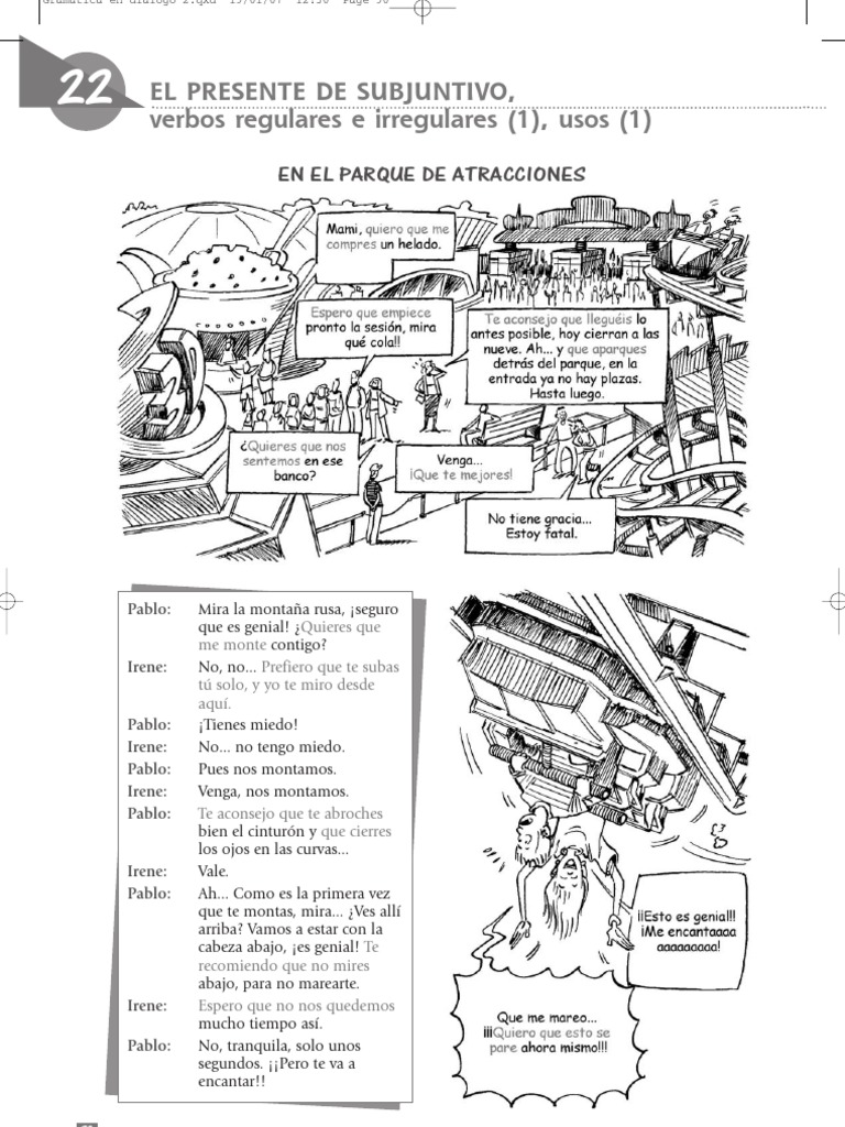 Ejercicios de Diálogo y Subjuntivo | PDF