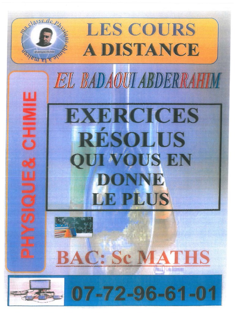 Exercices d’Elèctricite Avec Solutions 2 Ème Bac Sc Math Prof EL BADAOUI-Avec Compression. | PDF