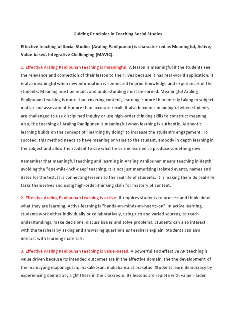 Approaches in Teaching Social Studies | PDF | Educational Assessment | Learning