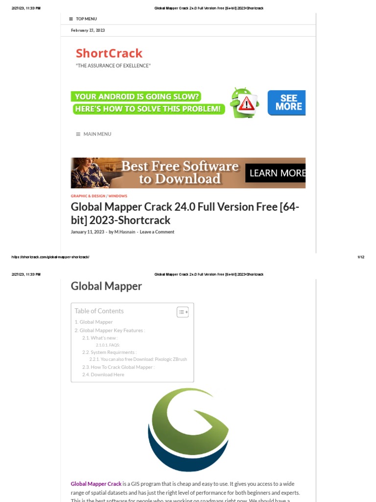 Global Mapper Crack 24.0 Full Version Free (64-Bit) 2023-Shortcrack ...