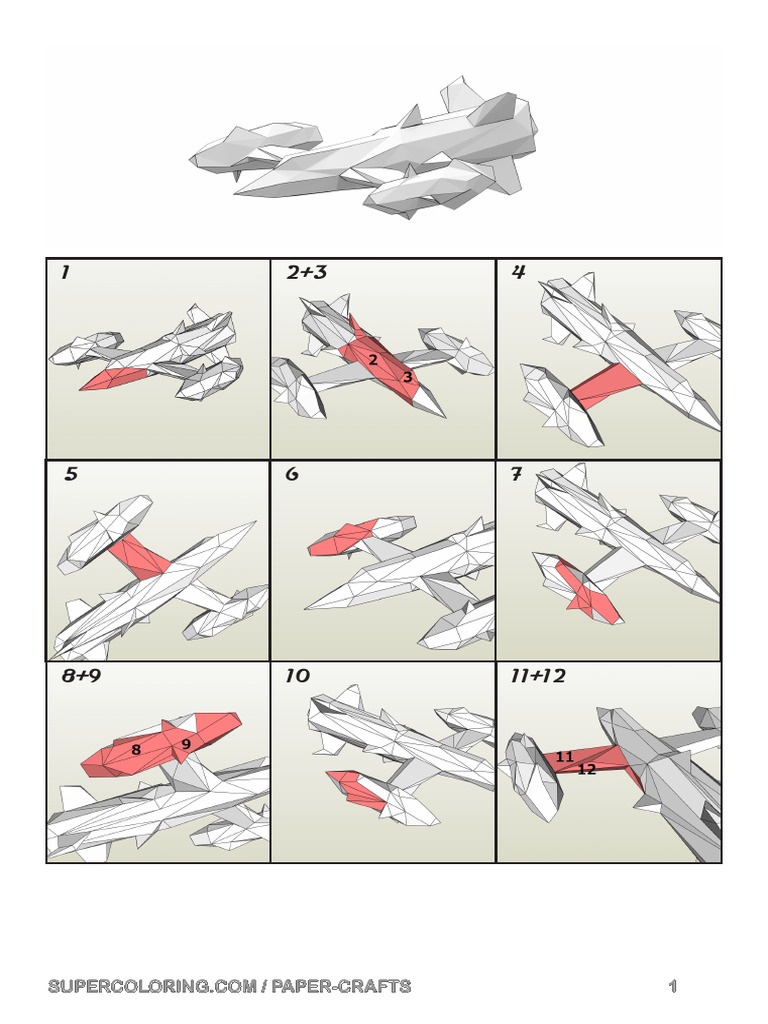 Dilgar Thorun Heavy Fighter From The Babylon 5 Paper Crafts | PDF
