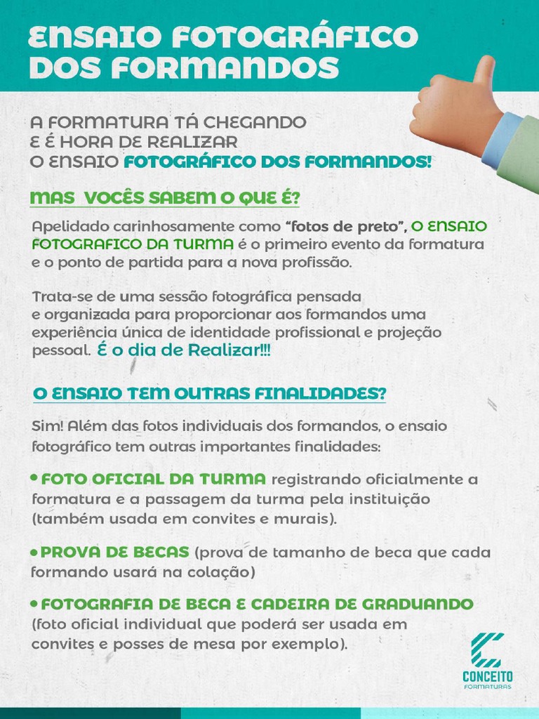 Tutorial Conceito Formaturas Ensaio Fotográfico 2022 | PDF