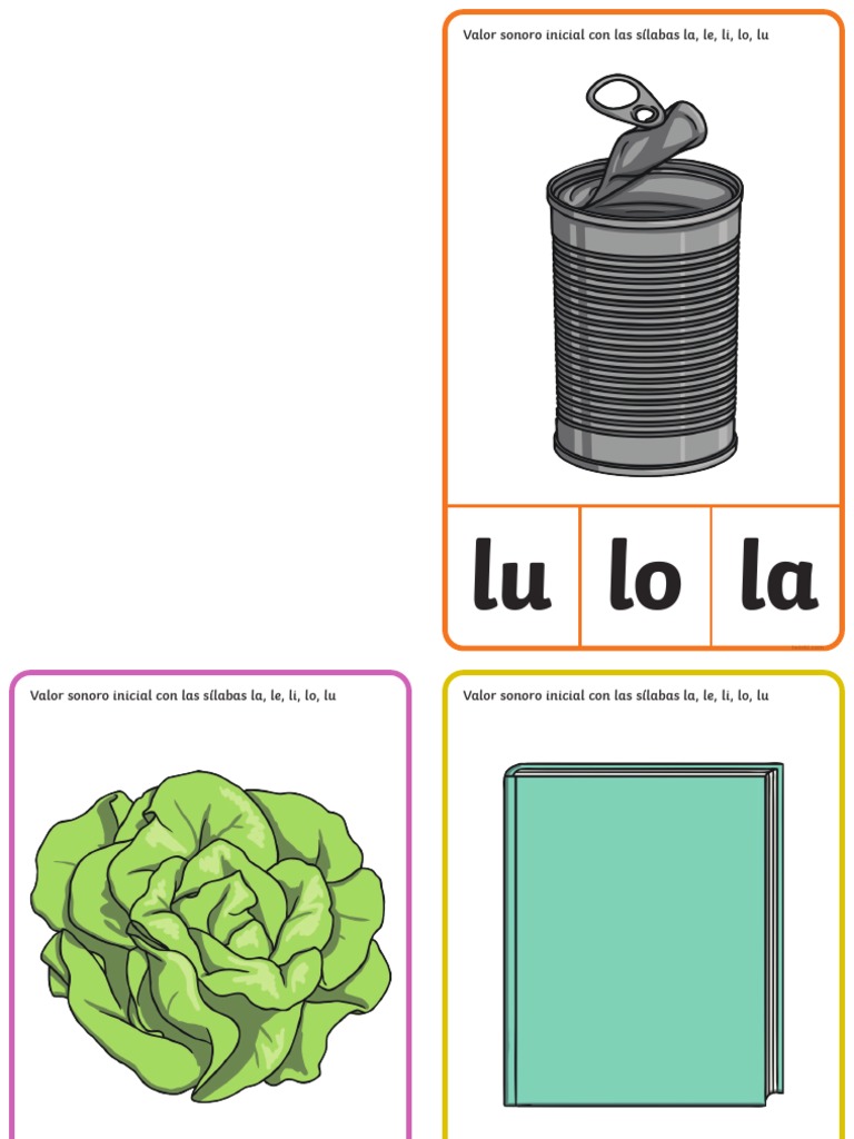Sa L 131 Valor Sonoro Inicial Con Las Slabas La Le Li Lo Lu Ver 2 | PDF