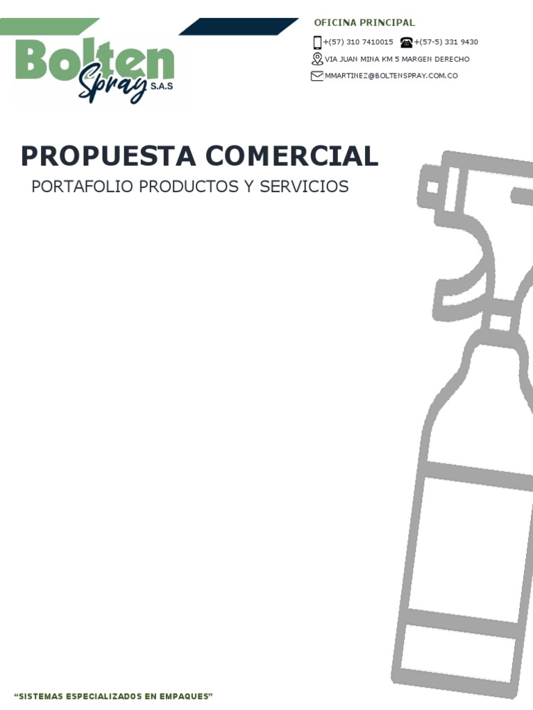 Propuesta Comercial de Bolten Spray S.A.S. | PDF | Economias | Business