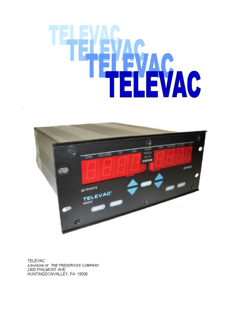 MM200 Instruction Manual | PDF | Pressure Measurement | Vacuum