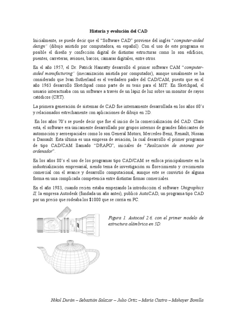 Evolución del CAD: Historia y Desarrollo | PDF | Diseño asistido por ...