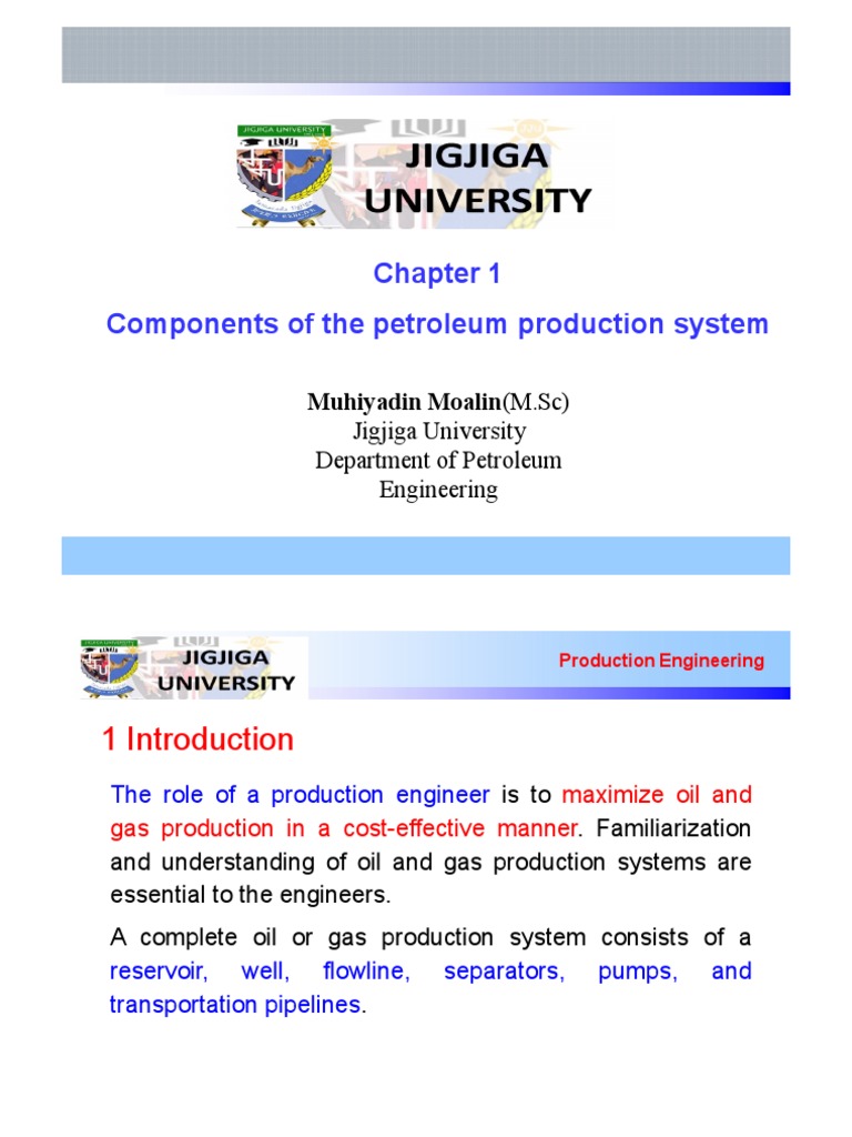Components of Petroleum Production System | PDF | Petroleum Reservoir ...