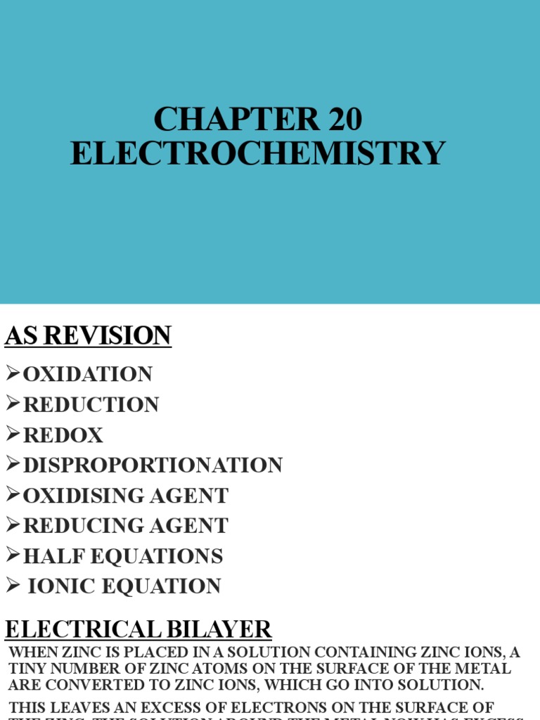 Chapter 20, A2 | PDF | Fuel Cell | Ion
