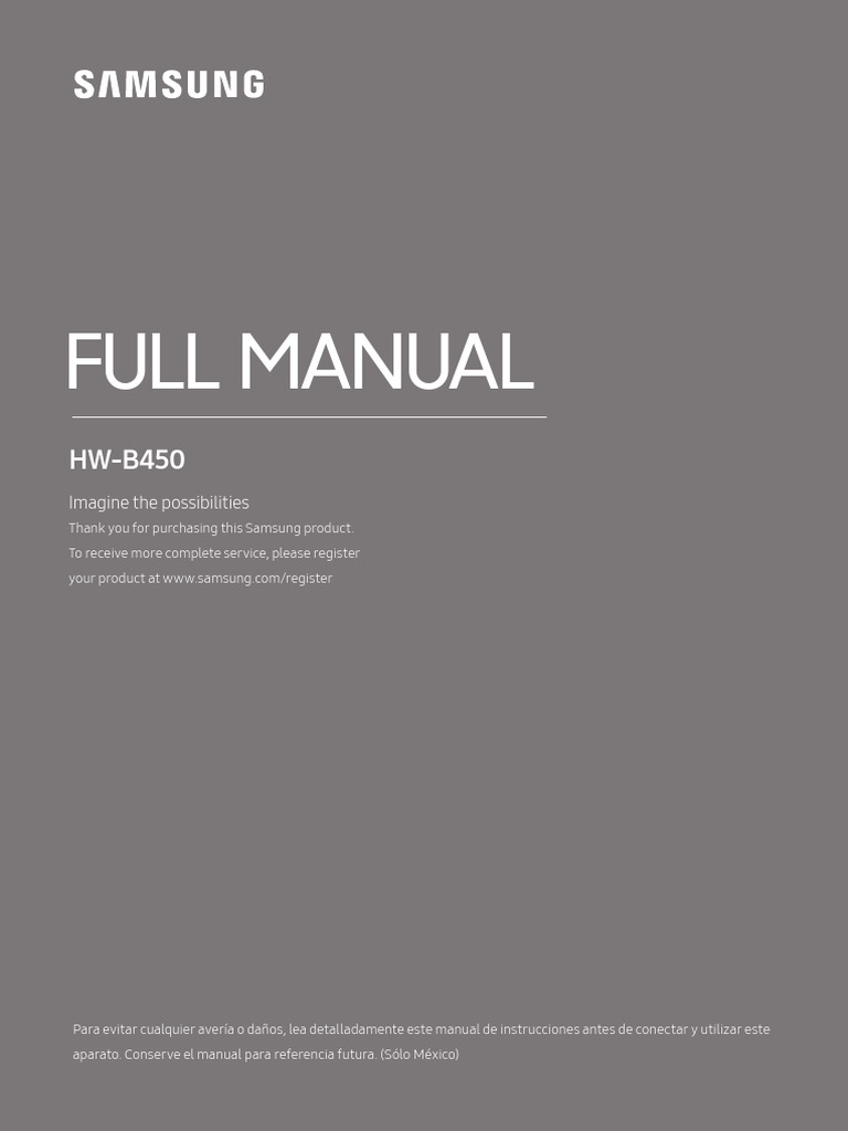 HW-B450 LATIN FullManual 01 L02 220510.0 | PDF | Ac Power Plugs And ...
