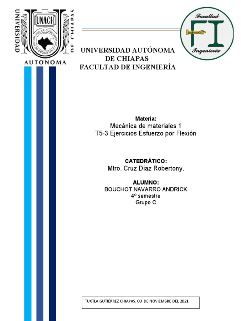 T5-3 Ejercicios Esfuerzo Por Flexión | PDF | Viga (Estructura ...