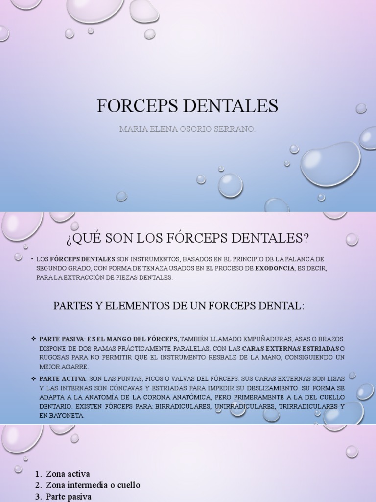Clasificación de Fóceps Dentales | PDF | Ramas de Odontología ...