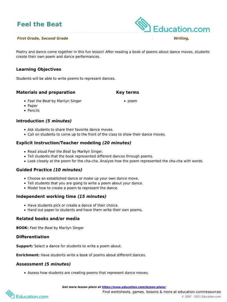 Usr Local SRC Education - Com Files Static Lesson-Plans Feel-The-Beat Feel-The-Beat | PDF