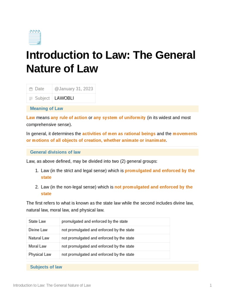 Overview of Law's Nature and Types | PDF | Precedent | Judiciaries
