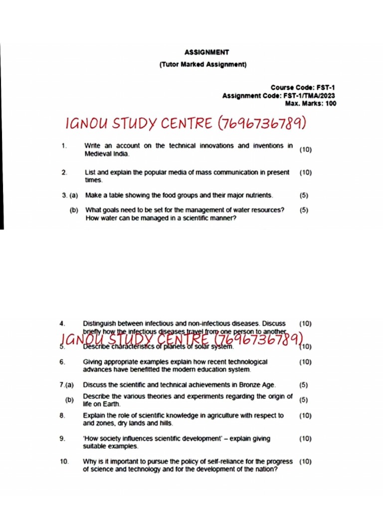 Fst01 Solved Assignment | PDF