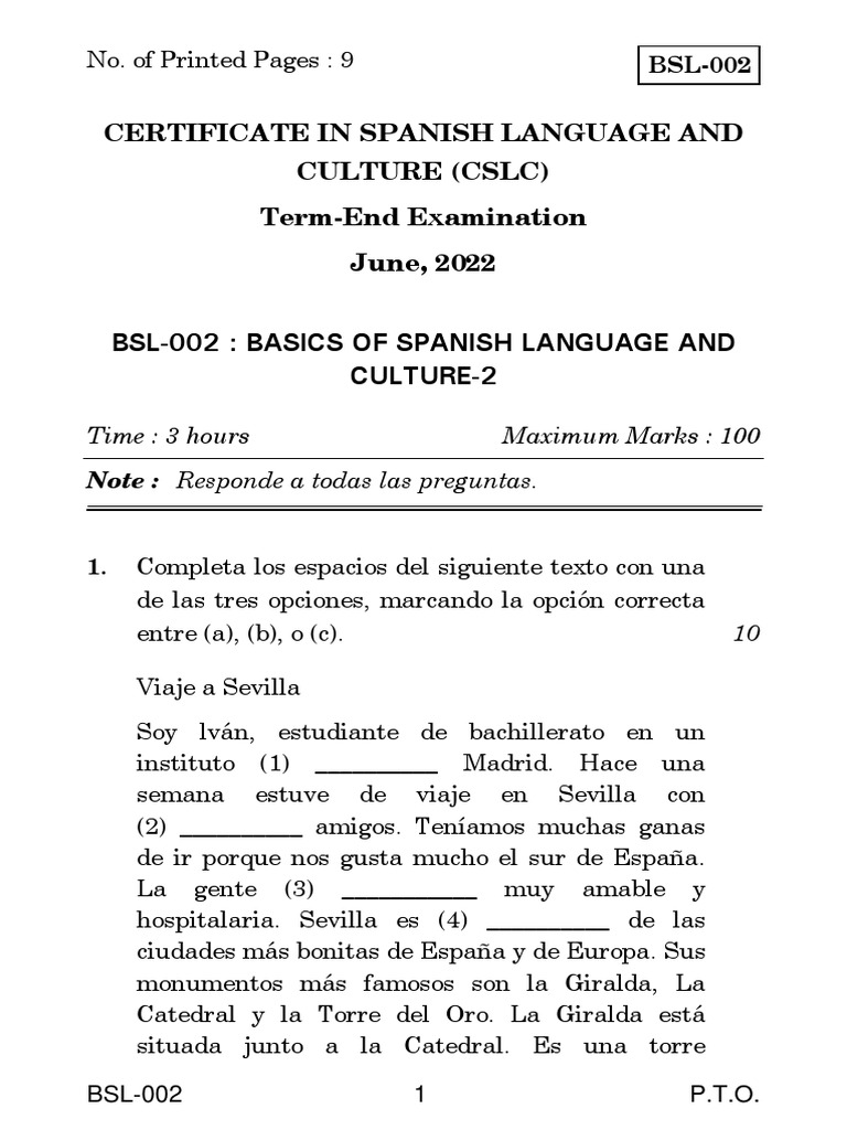 BSL 2 | PDF | Sevilla