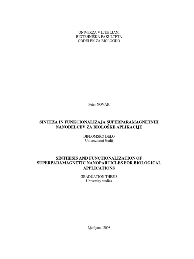 Sinteza Superparamagnetnih | PDF