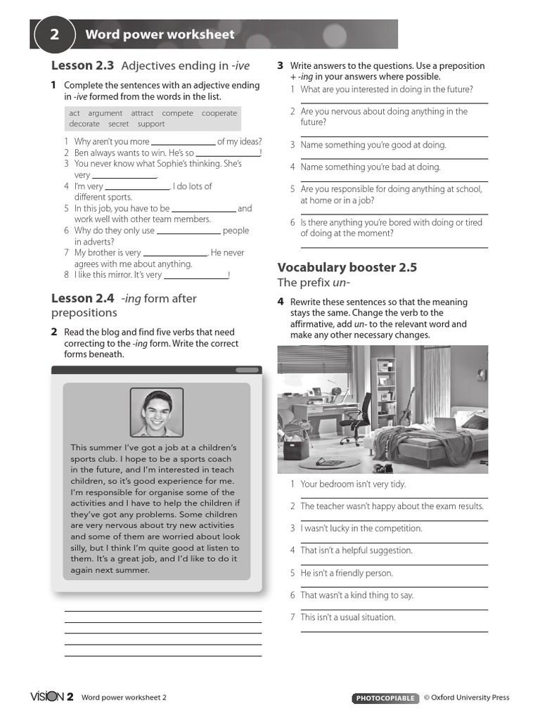 Vision L2 U2 Word Power | PDF | Languages | Foreign Language Studies