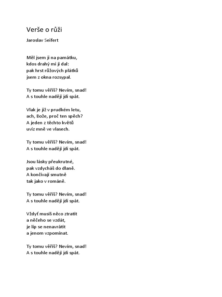 Verše o Růži | PDF