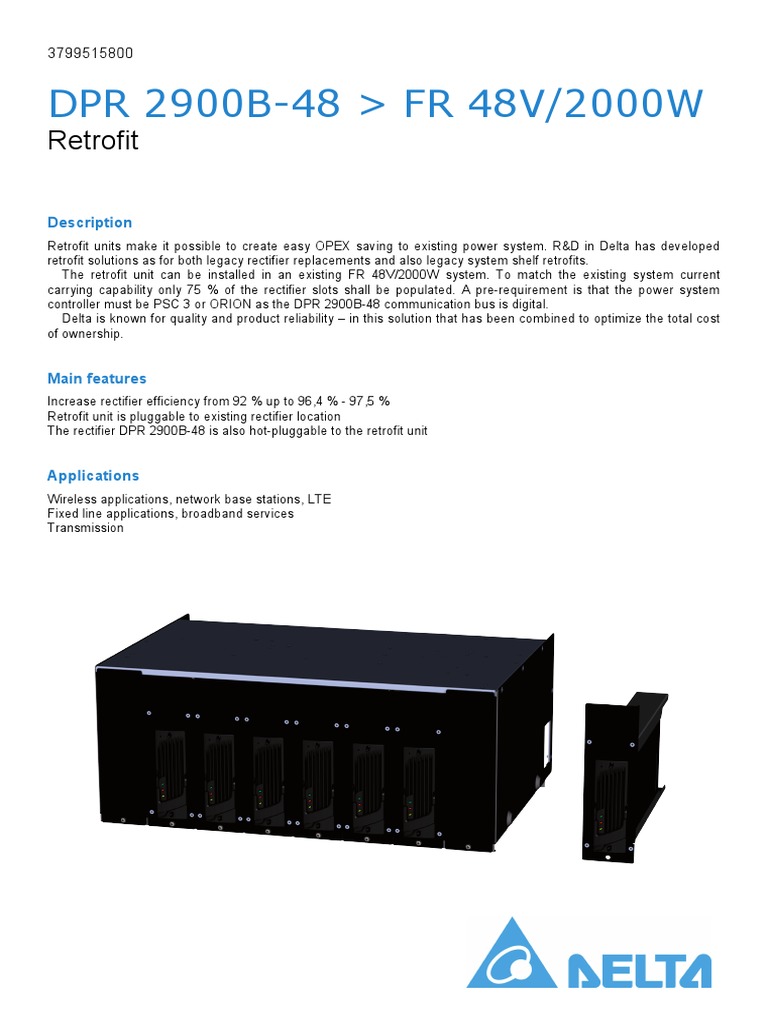 FS Retrofit DPR 2900B-48-FR48 2000 en | PDF | Rectifier | Alternating ...