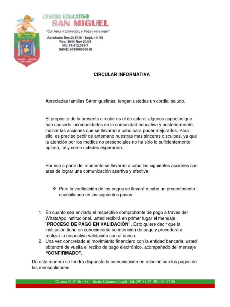 Circular Informativa | PDF